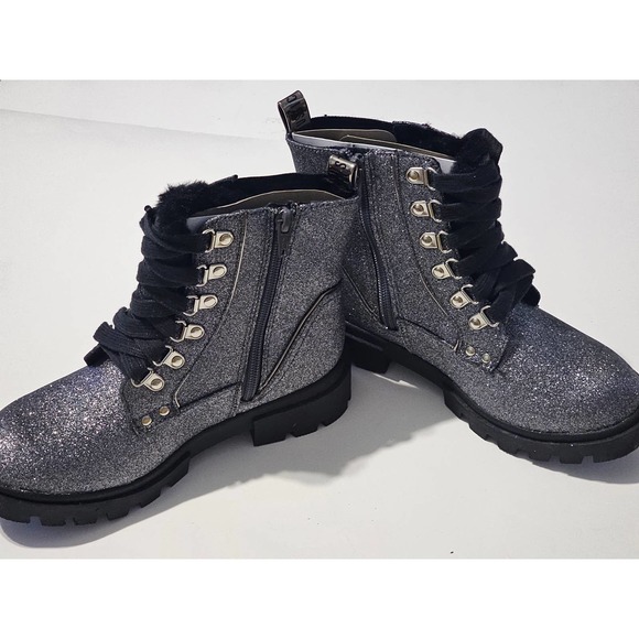 Justice | Shoes | Justice Little Girl Blackgray Lug Bottom Glitter High ...